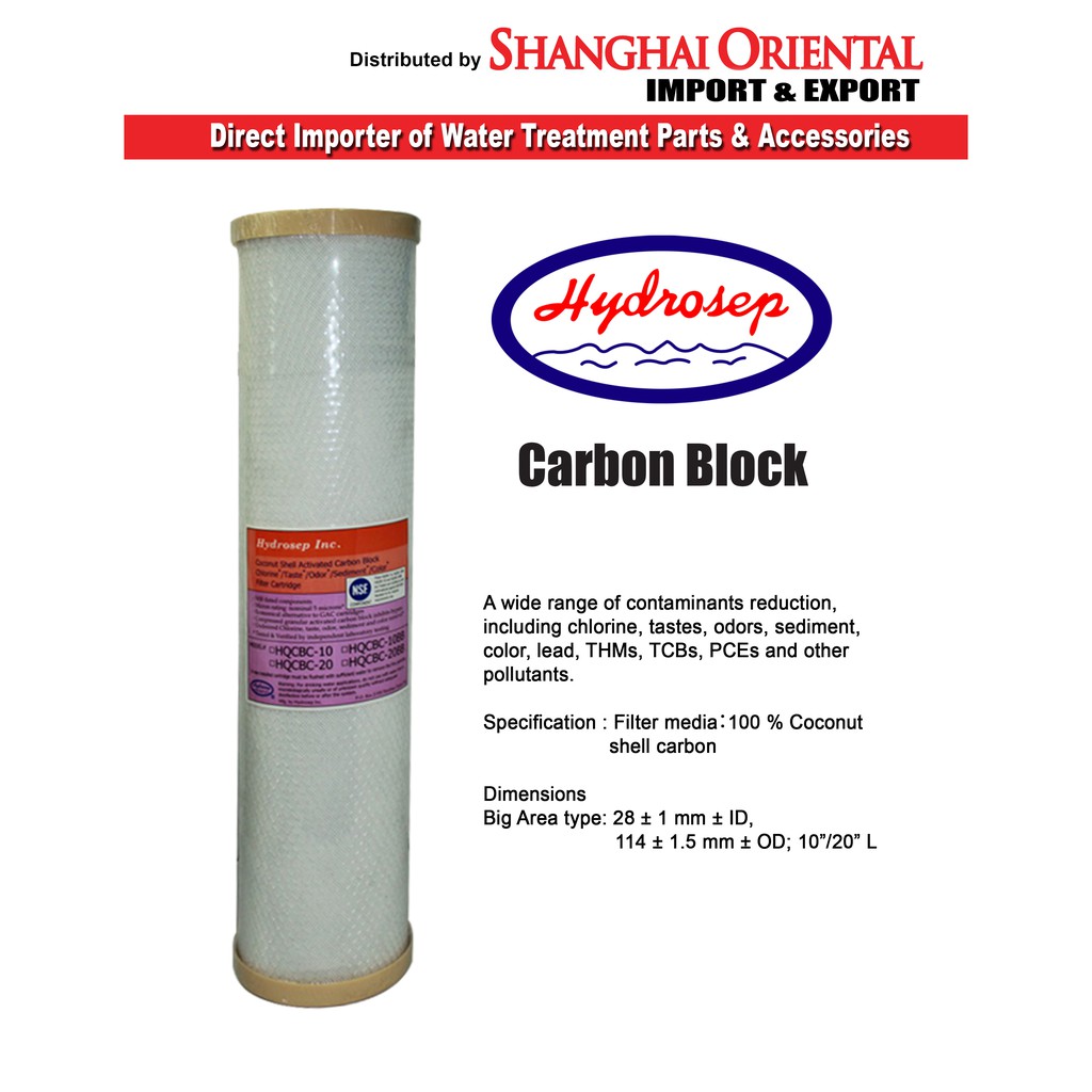 Carbon Block Filter BB20 (Hydrosep) | Shopee Philippines