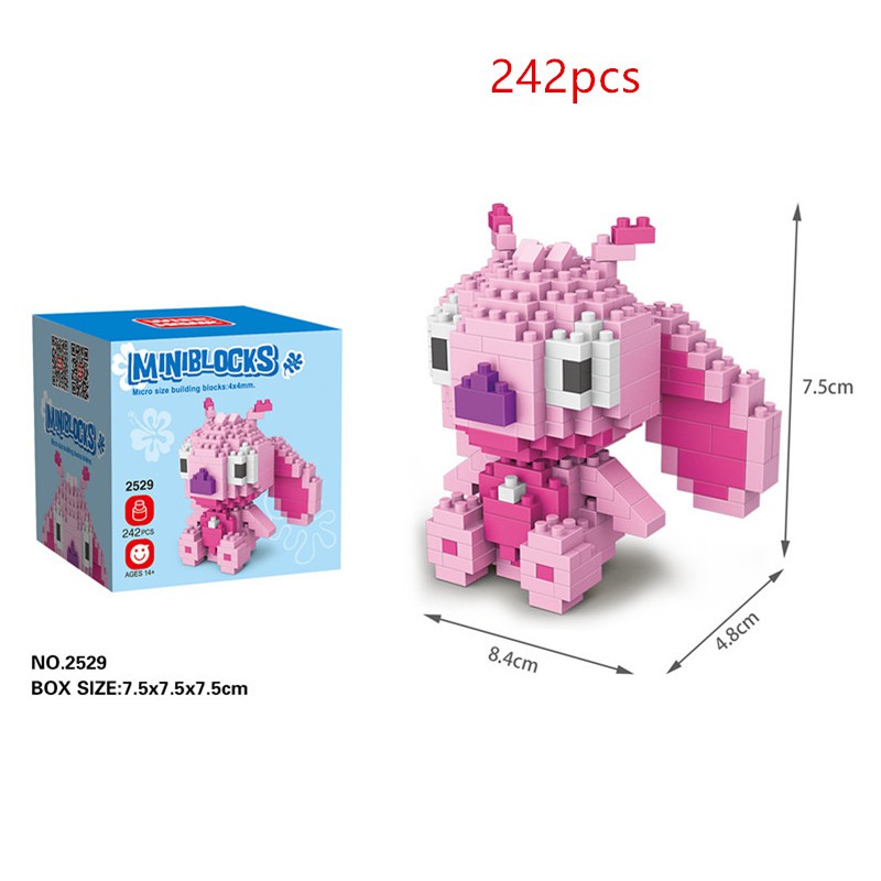 Anime Stitch Building Blocks Toy Lego Compatible Nano Diamond Bricks ...