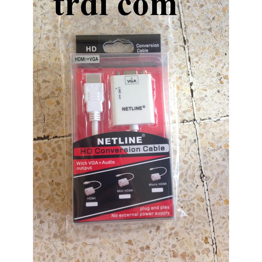 HDMI to VGA Converter Netline | Shopee Philippines