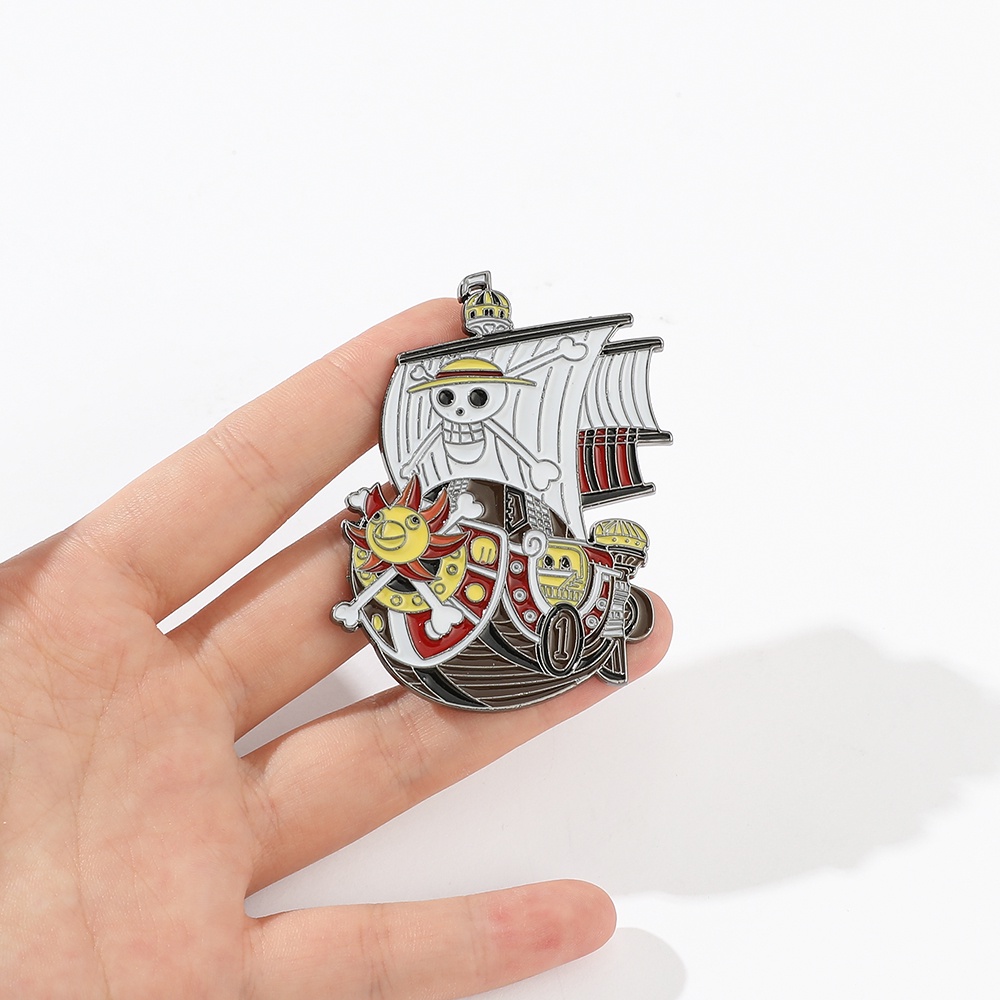 Anime ONE PIECE Pirate Ship Enamel Pins Brooches for Women Fashion ...