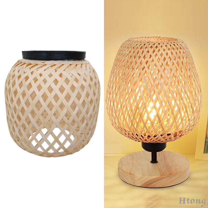 [htong] Modern Table Lamp Shade Decoration Fixture Handwoven Lighting ...