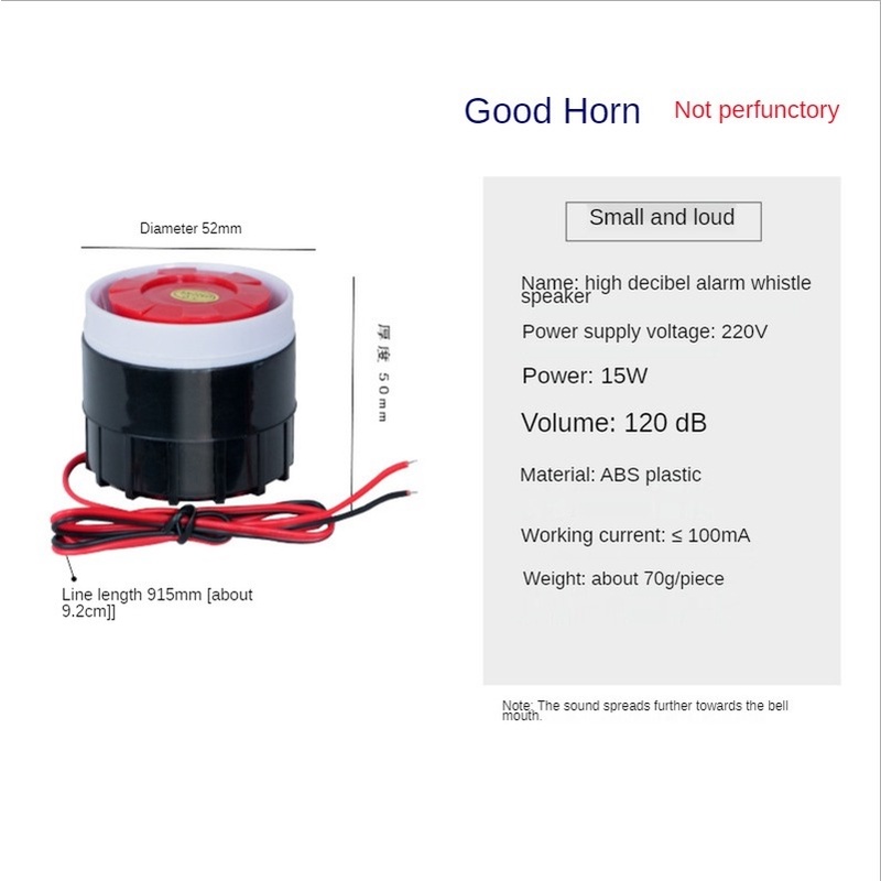 Car Super Loud 12V Alarm System Siren Electric Replacement car alarm ...