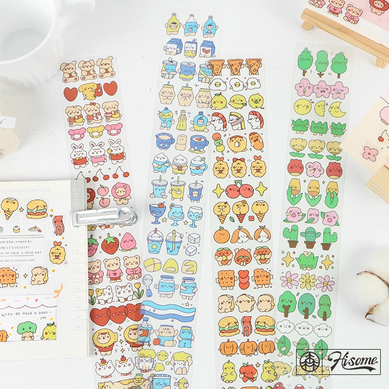 PET Strip Stickers Elf Series Cartoon Cute Hand Stickers Diary ...