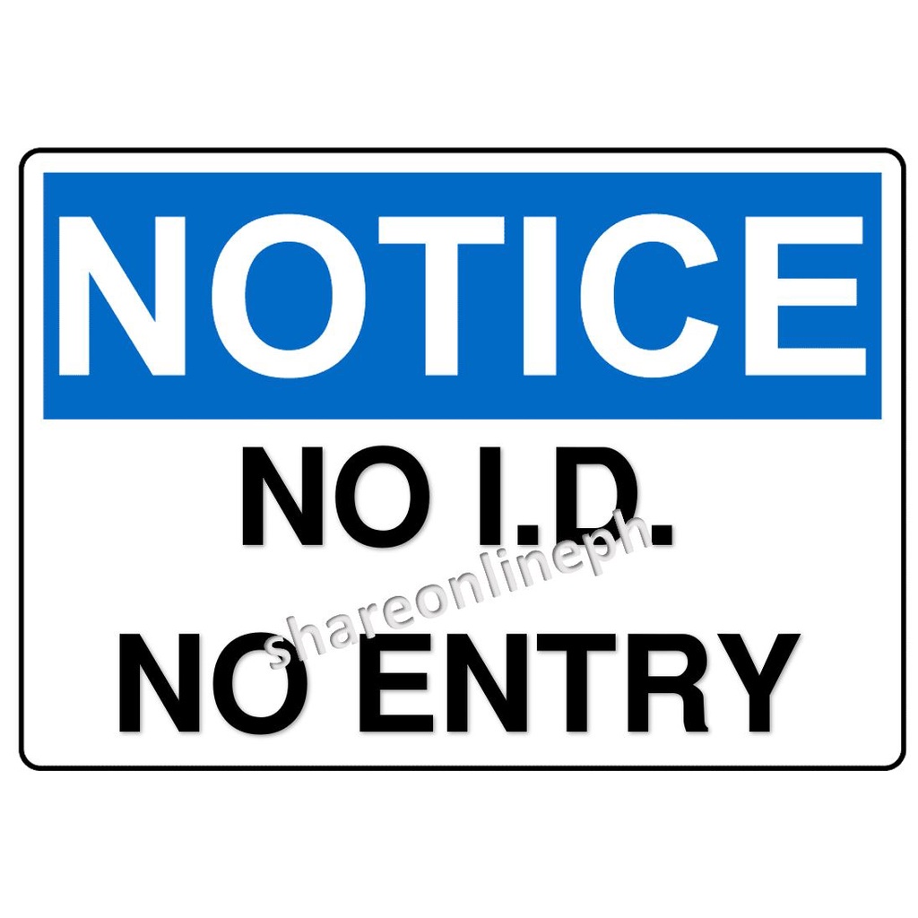 Laminated Signages | No Entry | No Parking | Social Distancing ...