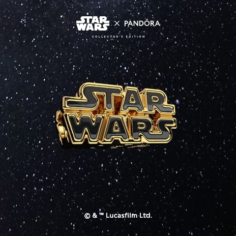 【Moments】Star Wars PAN Star Wars Silver 3D Logo Charm gold 925 silver ...