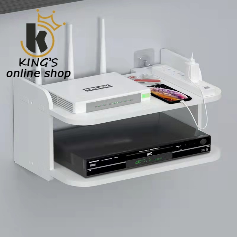 Wall set top box rack punching living room TV router atorage box wall ...