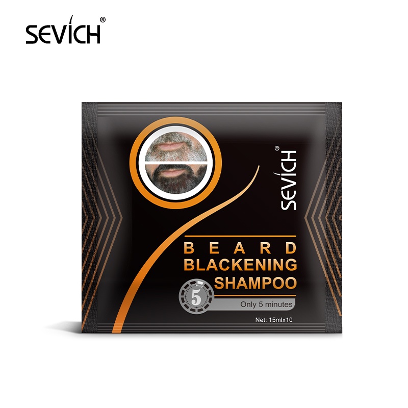 SEVICH Beard Dye Black Shampoo For Men Natural Non-Irritating Dyeing ...