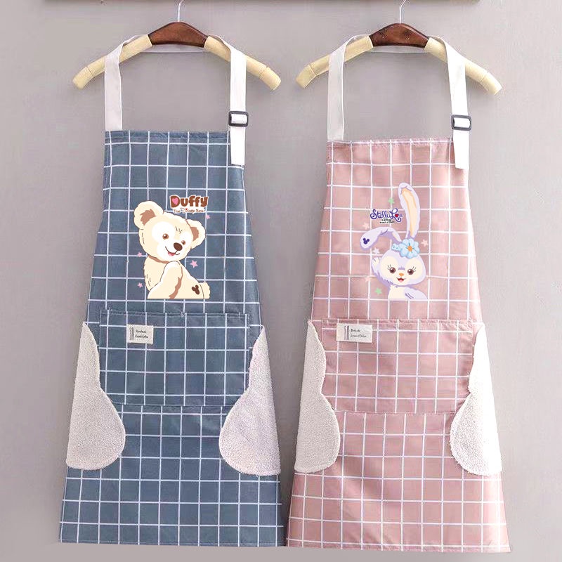 [Apron+Gloves] New Style Apron Kitchen Female Household Cooking ...