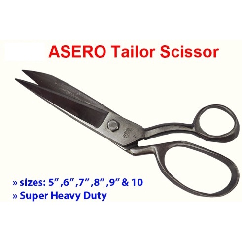 Asero Tailor Scissors Heavy Duty Shears Tabaco Albay Pure SHARP PREMIUM ...