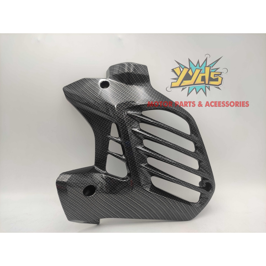 YAMAHA AEROX 155 V1/NMAX RADIATOR COVER GLOSSY CARBON / MOTORCYCLE ...