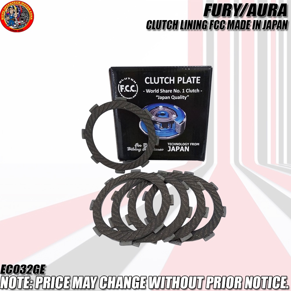 FURY/AURA CLUTCH LINING FCC JAPAN TECH (5PCS/SET) (EC032GE) | Shopee ...