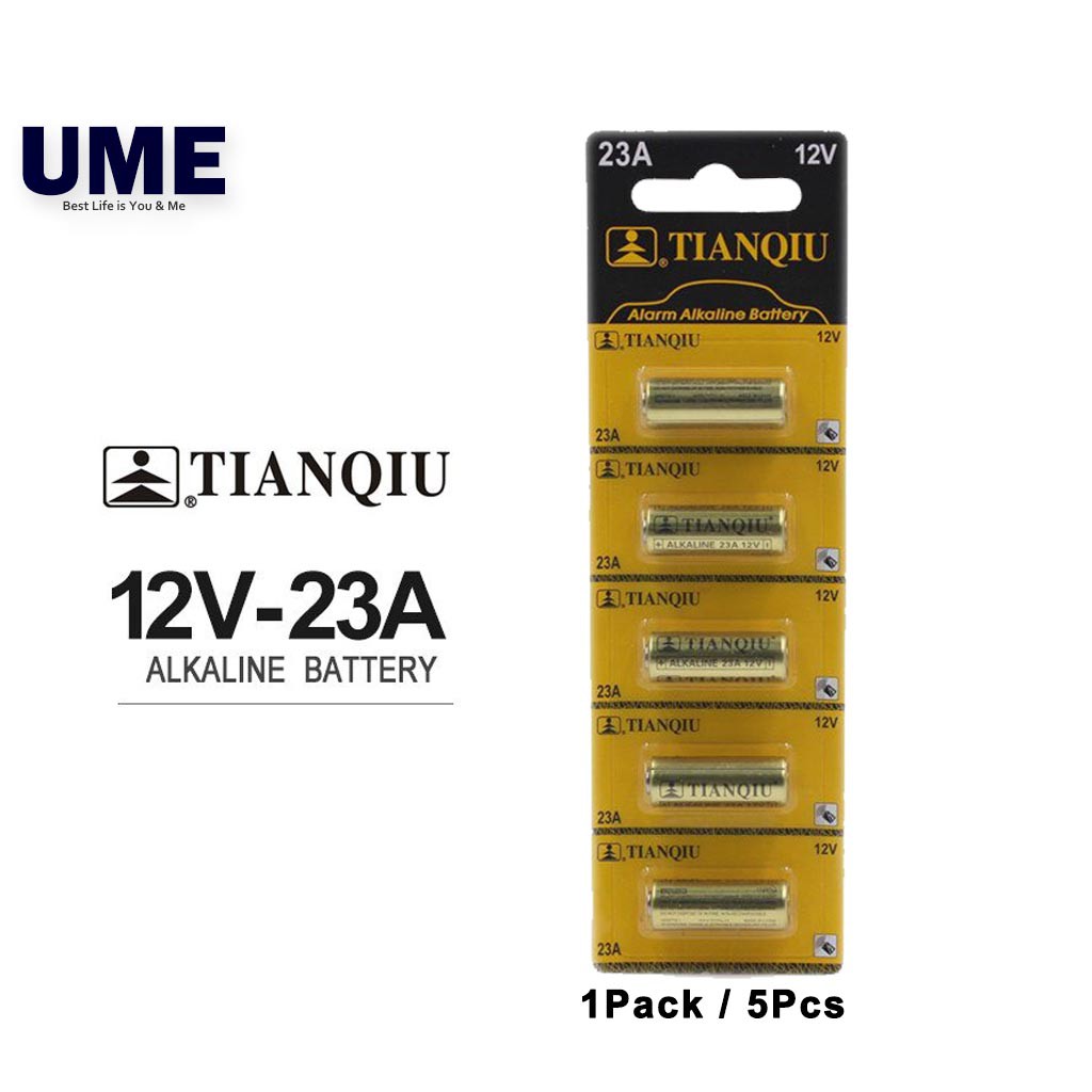 1 Pack/5 Pcs, 12v 23A Alkaline Doorbell Alarm Toys Battery Tianqiu A23 ...