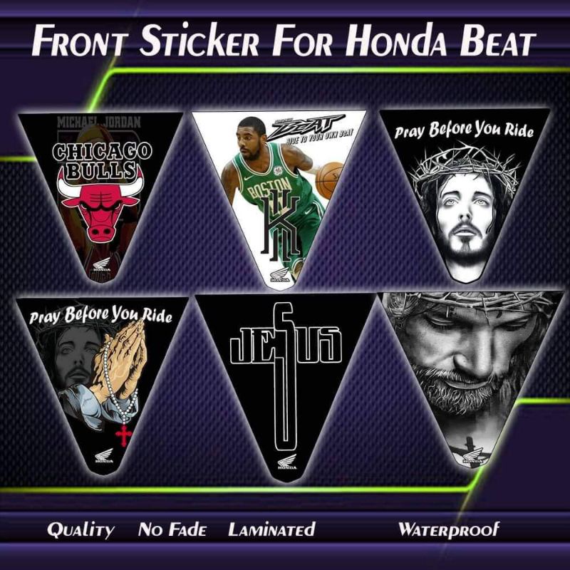 HONDA BEAT FI FRONT COVER STICKER/ HONDA BEAT V2 ACCESSORIES ...