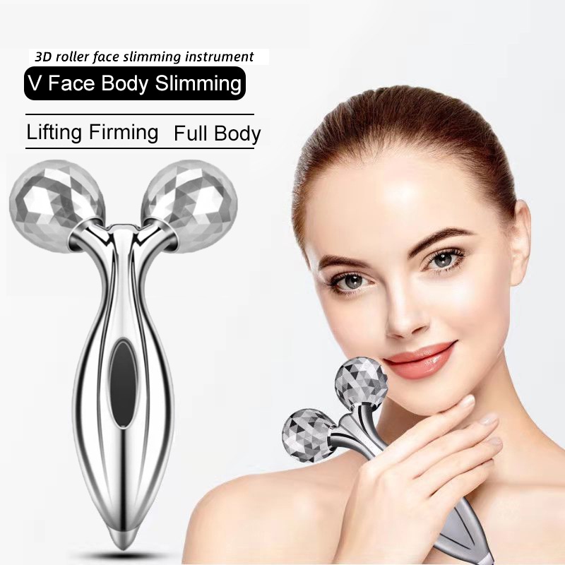 3D Y Shape Roller Massager Facial Neck Massage Relaxation Face-lift ...