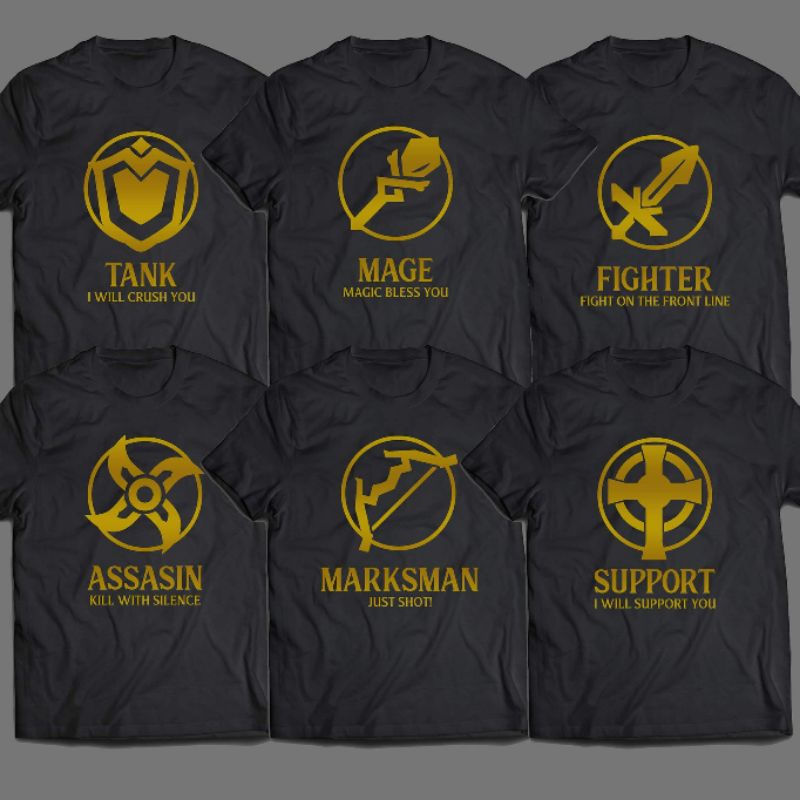 ML T-SHIRT ROLE LOGO Mobile Legends | Shopee Philippines