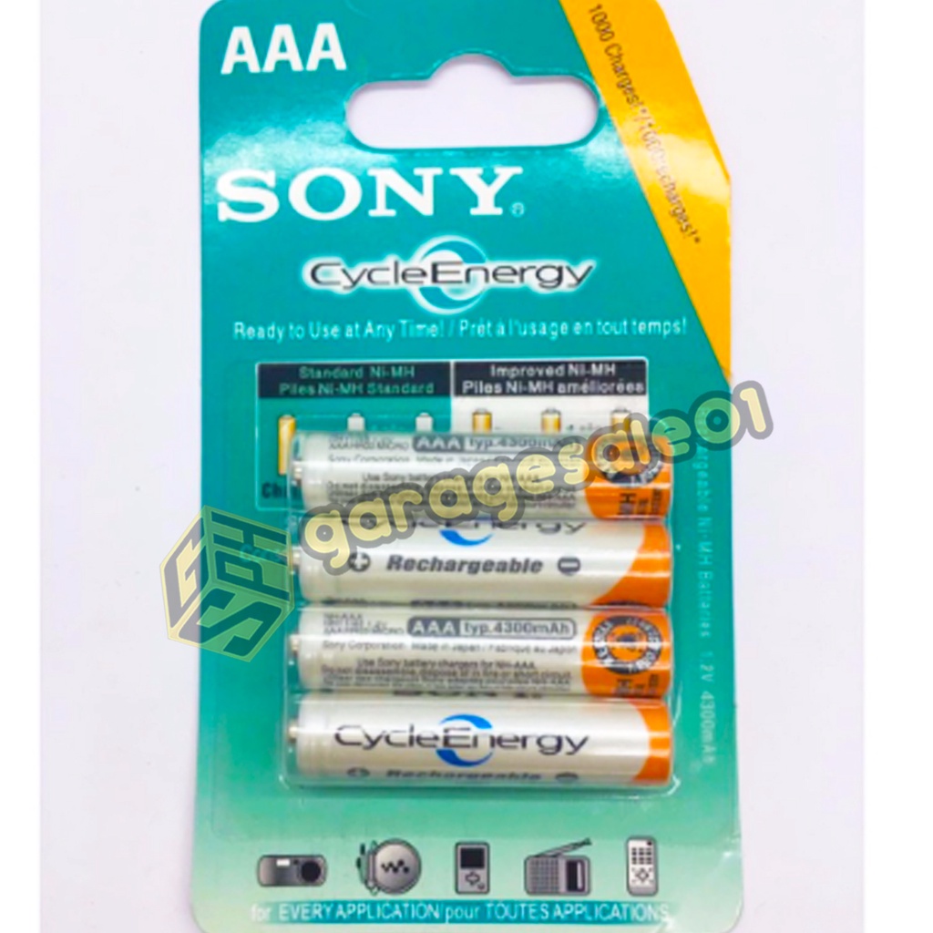 SONY Rechargeable AAA Batteries 4PCS IN 1PACK | Shopee Philippines