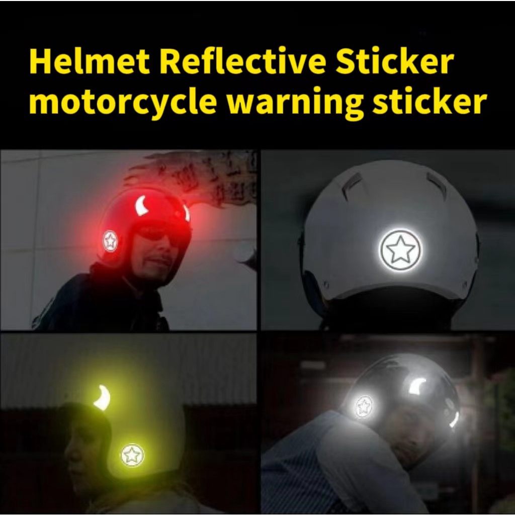 Reflective sticker motorcycle sticker helmet safety warning sign anti ...