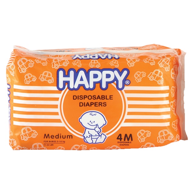 Happy Diaper Medium 4's | Shopee Philippines