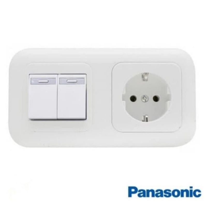 Panasonic series Switch + 2 Gang Wide series Socket | Shopee Philippines
