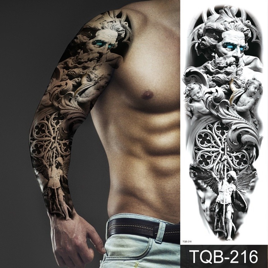 Big Body Tatto Full Arm Temporary Tattoos for Men Mens Tatoo Large ...