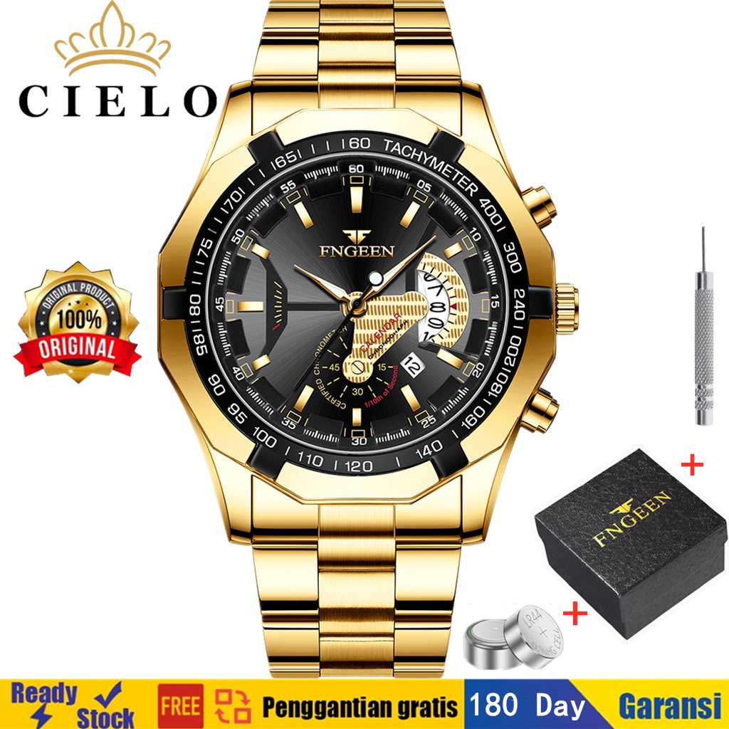 Cielo Men's Quartz Watch Waterproof Luminous Casual Watches Metallic ...