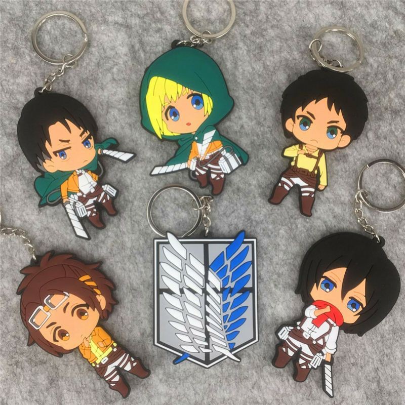 Attack On Titan character keychain made of plastic | Shopee Philippines