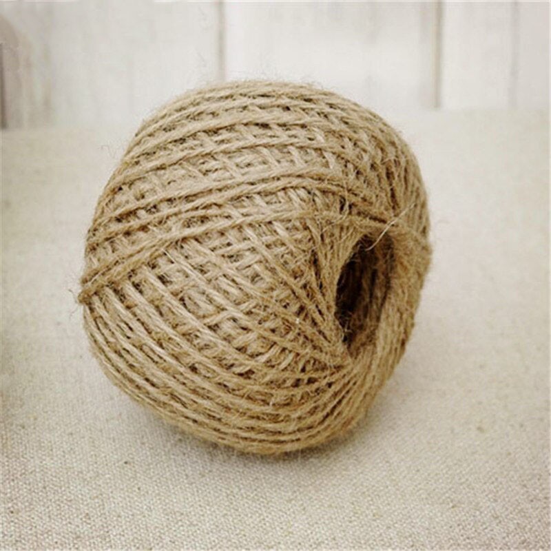 ( 10 | 30 | 100 meter ) Natural Textured Hessian Jute Twine String ...