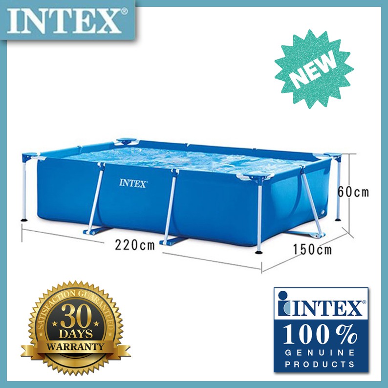 Intex 28270 Rectangular Frame Pool 2.2m x 1.5m x 60 cm | Shopee Philippines
