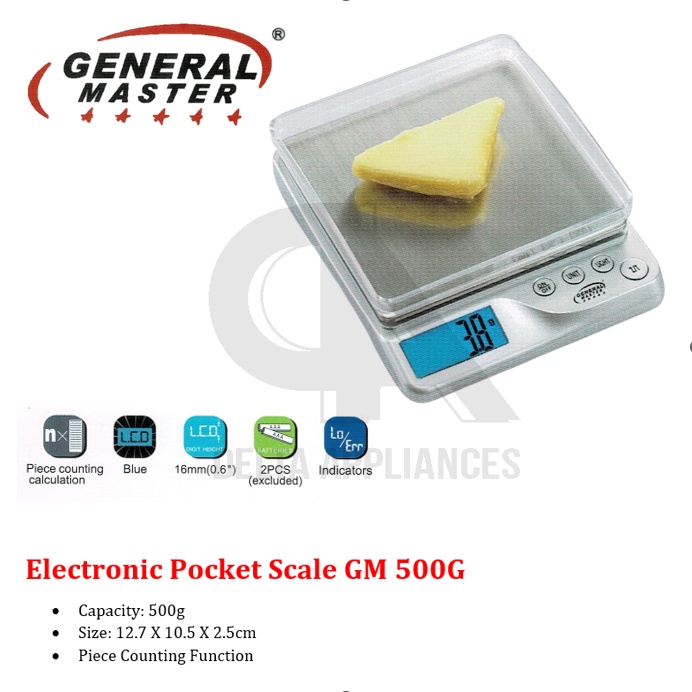 General Master GM 500G Electronic Pocket Scale General Master Weighing ...