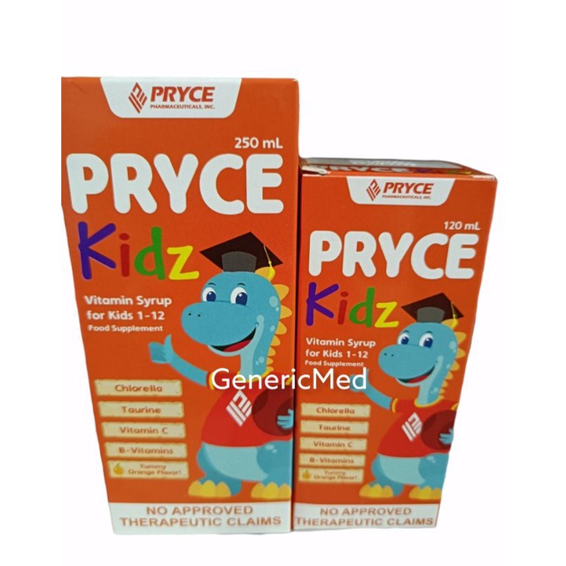 PRYCE KIDZ Syrup 250ml & 120ml | Shopee Philippines
