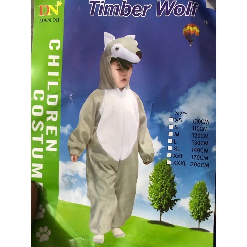 Timber wolf costume for kids 1-11yrs | Shopee Philippines