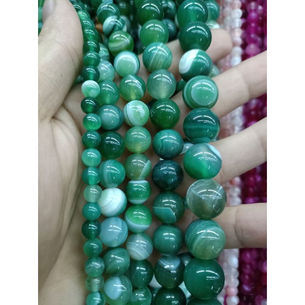 green agate stone high quality stone for bracelet accessories | Shopee ...