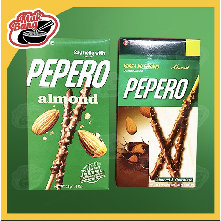 Lotte Pepero Chocolate Stick Almond Choco White Cookie Shopee