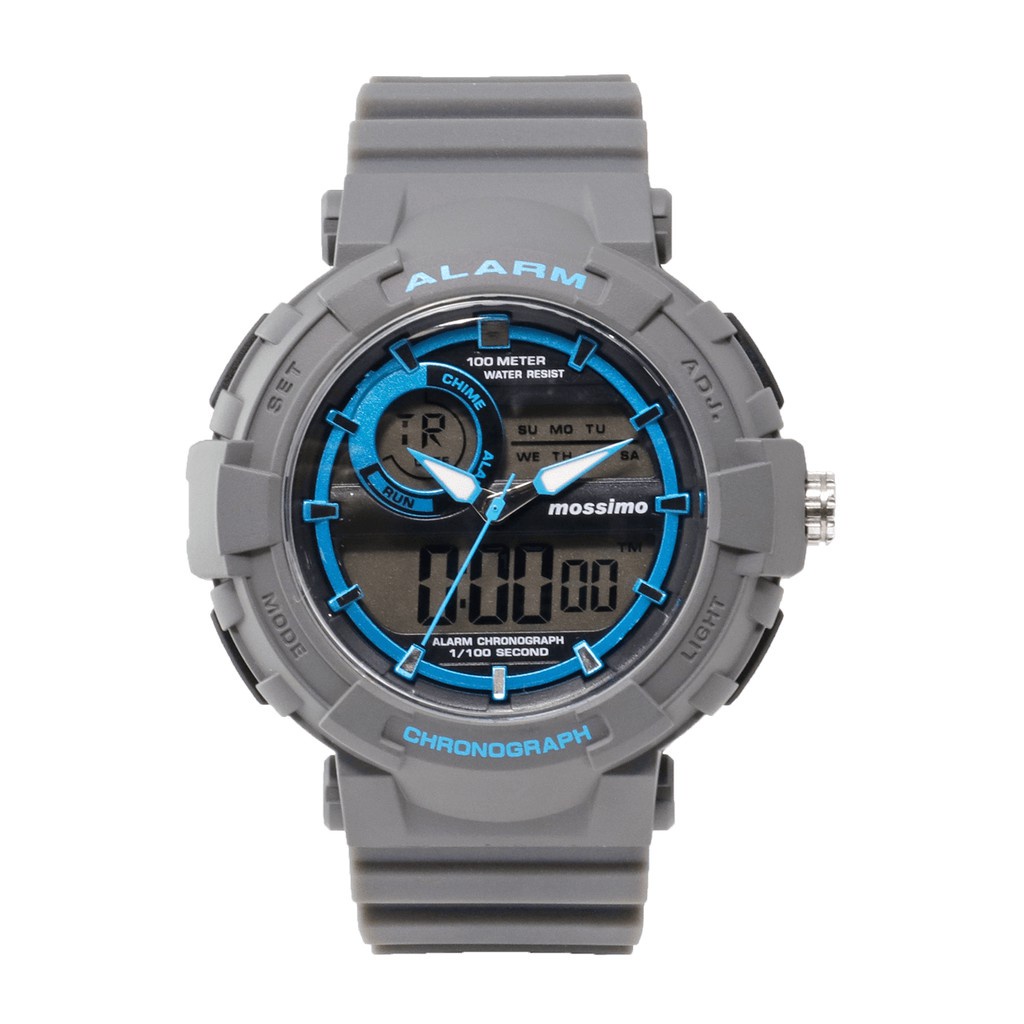 Mossimo Gray Rubber Strap Analog-Digital Watch MS-1930G-GRY | Shopee ...