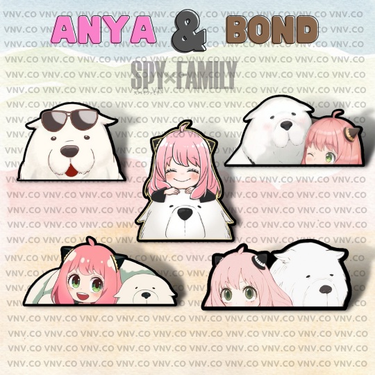 Anya x Bond | Vinyl Sticker | Peeker 3 INCHES | WITH FREEBIES ...