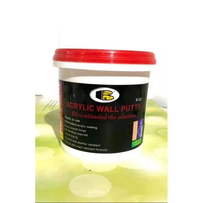 Bosny Acrylic Wall Putty 1.2kg (White) | Shopee Philippines