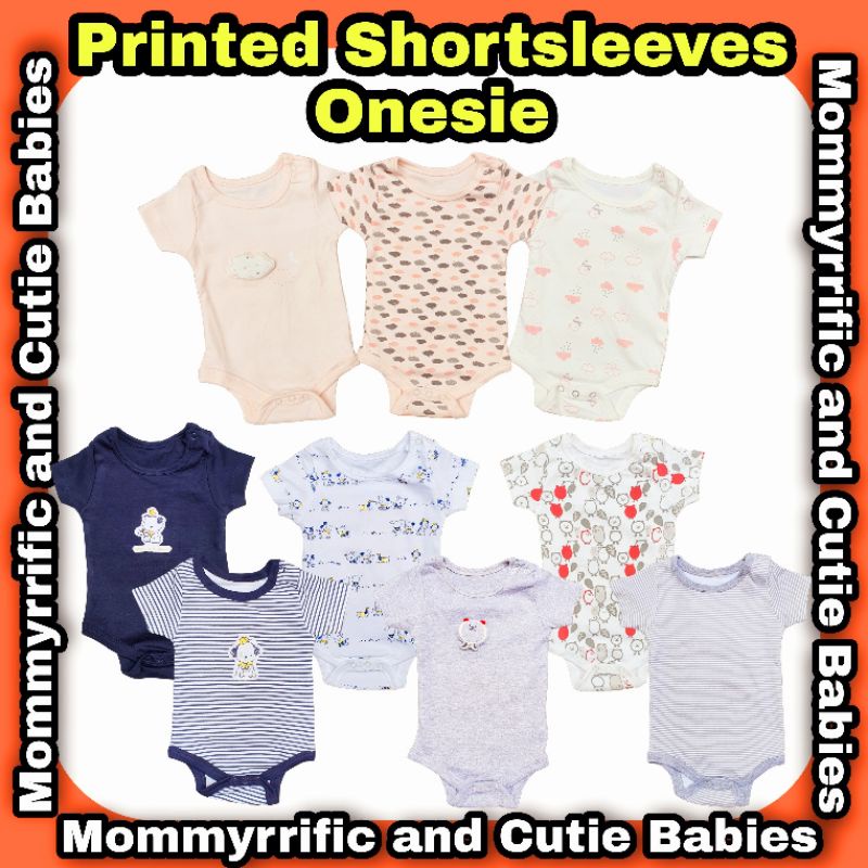 Printed Shortsleeves Onesie (100% cotton) | Shopee Philippines