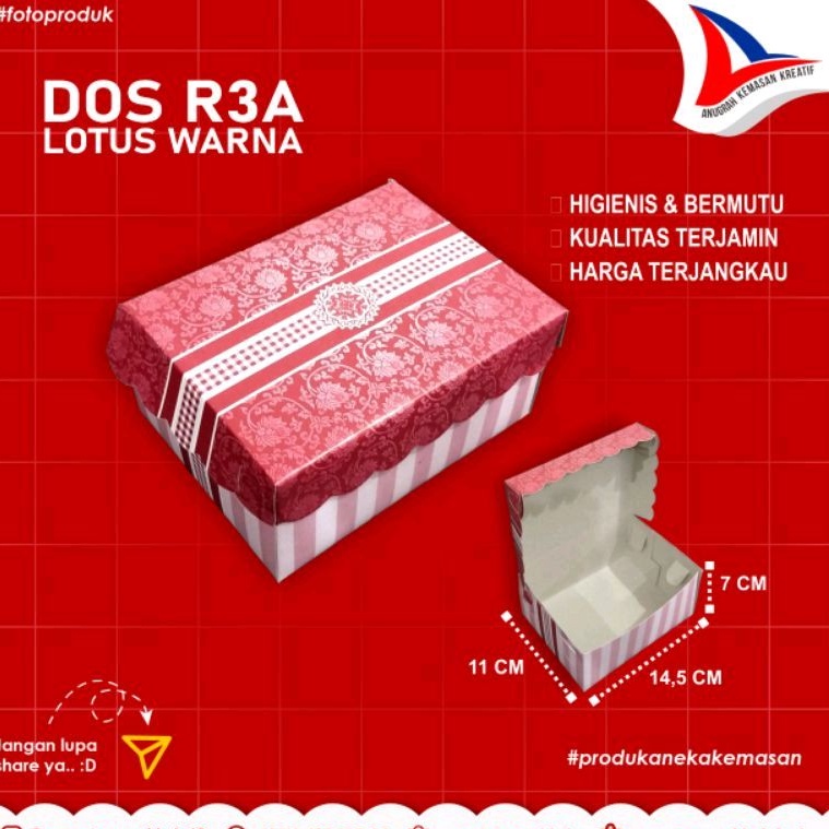 Dos Cake R3 - R3ba Motif / Cake Box (100 Pcs) | Shopee Philippines