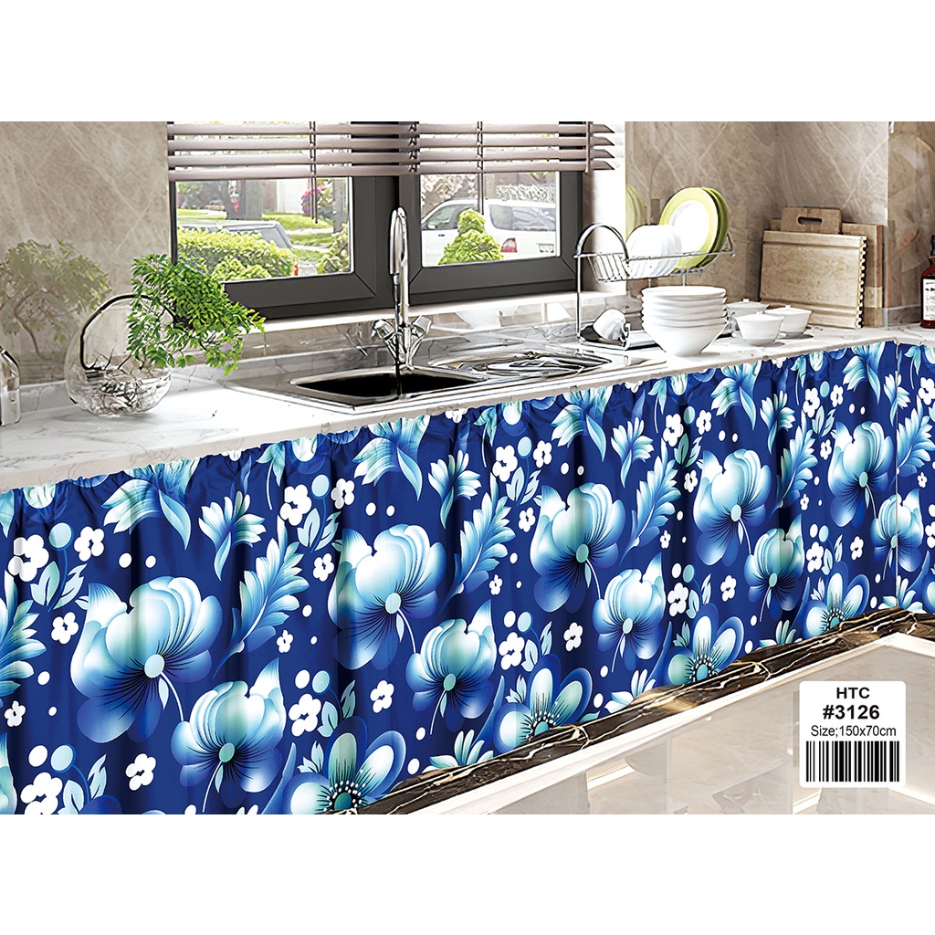 Sale Lababo Curtain Kitchen Sink Curtain Dark Color 70cm*150cm 1PC COD ...