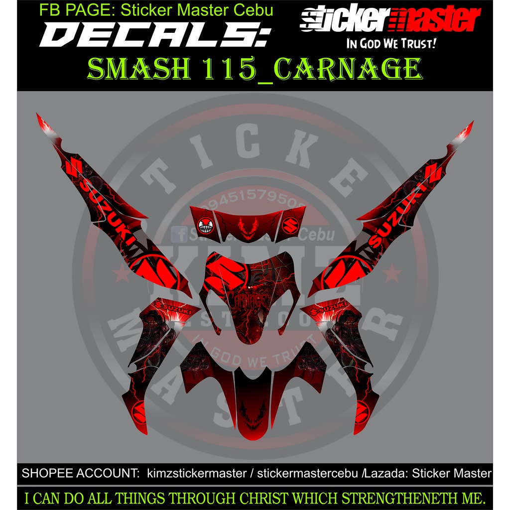 SMASH 115 FULL DECALS CARNAGE CONCEPT | Shopee Philippines