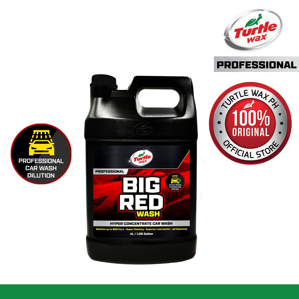 TURTLE WAX BIG RED WASH - Hyper Concentrated Car Wash 4L T801 | Shopee ...
