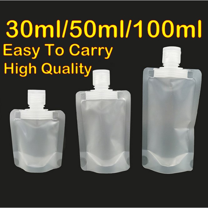 30/50/100ml Travel Bag Fluid Makeup Pouch for Toiletry Lotion Shampoo ...