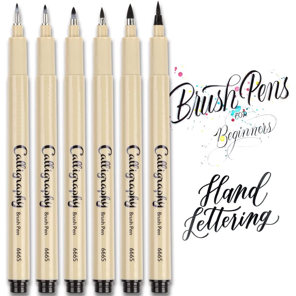 Xileyw 1PC Calligraphy Brush Pen Hand Lettering Pen Brush Marker Pen ...