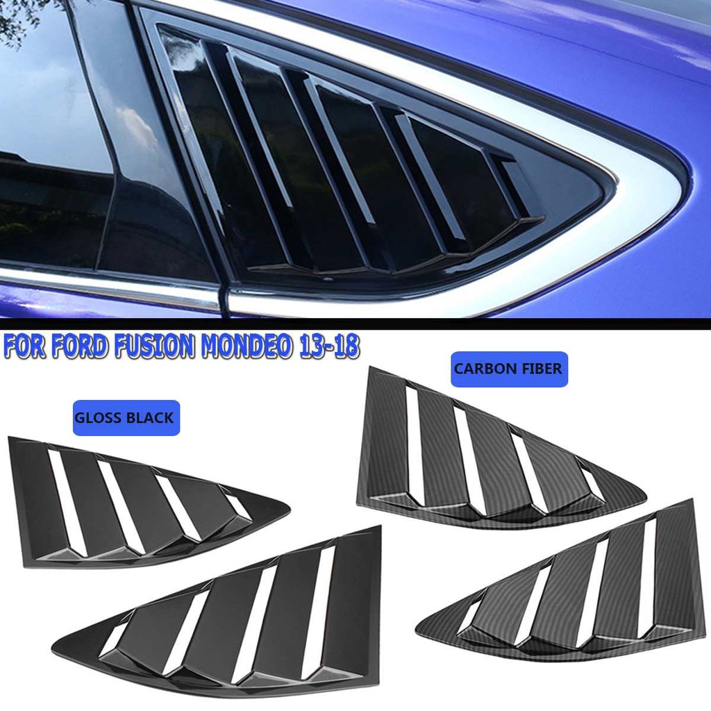 Pair Quarter Louver Cover Vents Rear Side Window Car Styling For Ford ...