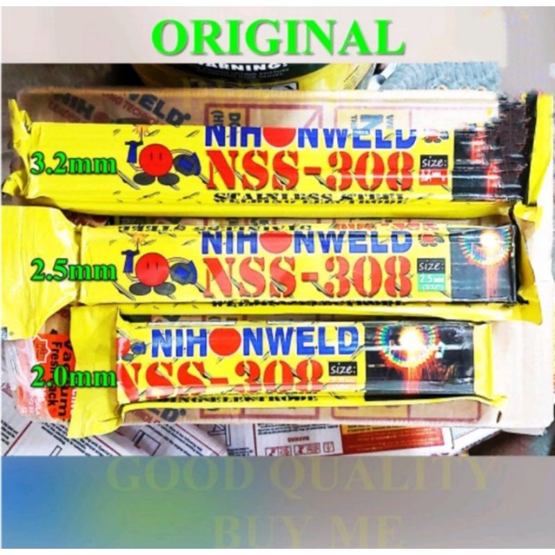 NSS-308 Nihonweld Stainless Welding Rod Original 2.0mm,2.5mm&3.2mm | Shopee Philippines