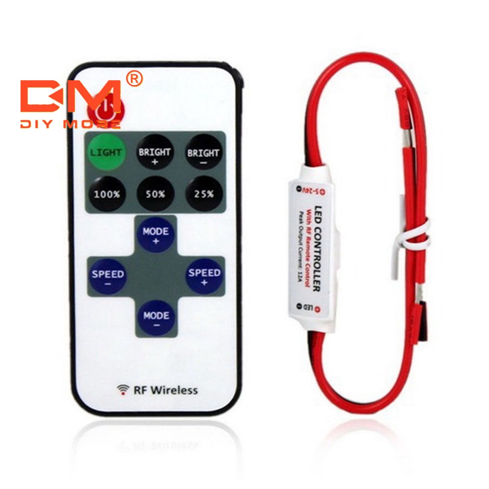DIYMORE 12v Wireless Rf Remote Switch Controller Led Dimmer Control ...
