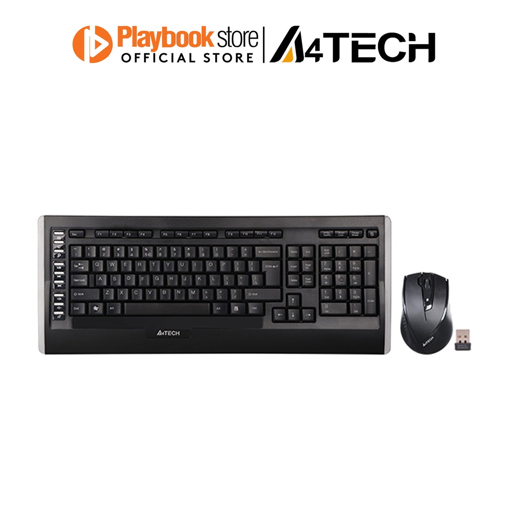 A4Tech 9300F V-Track GR152 + G9-730FX Nano Receiver Wireless Keyboard ...