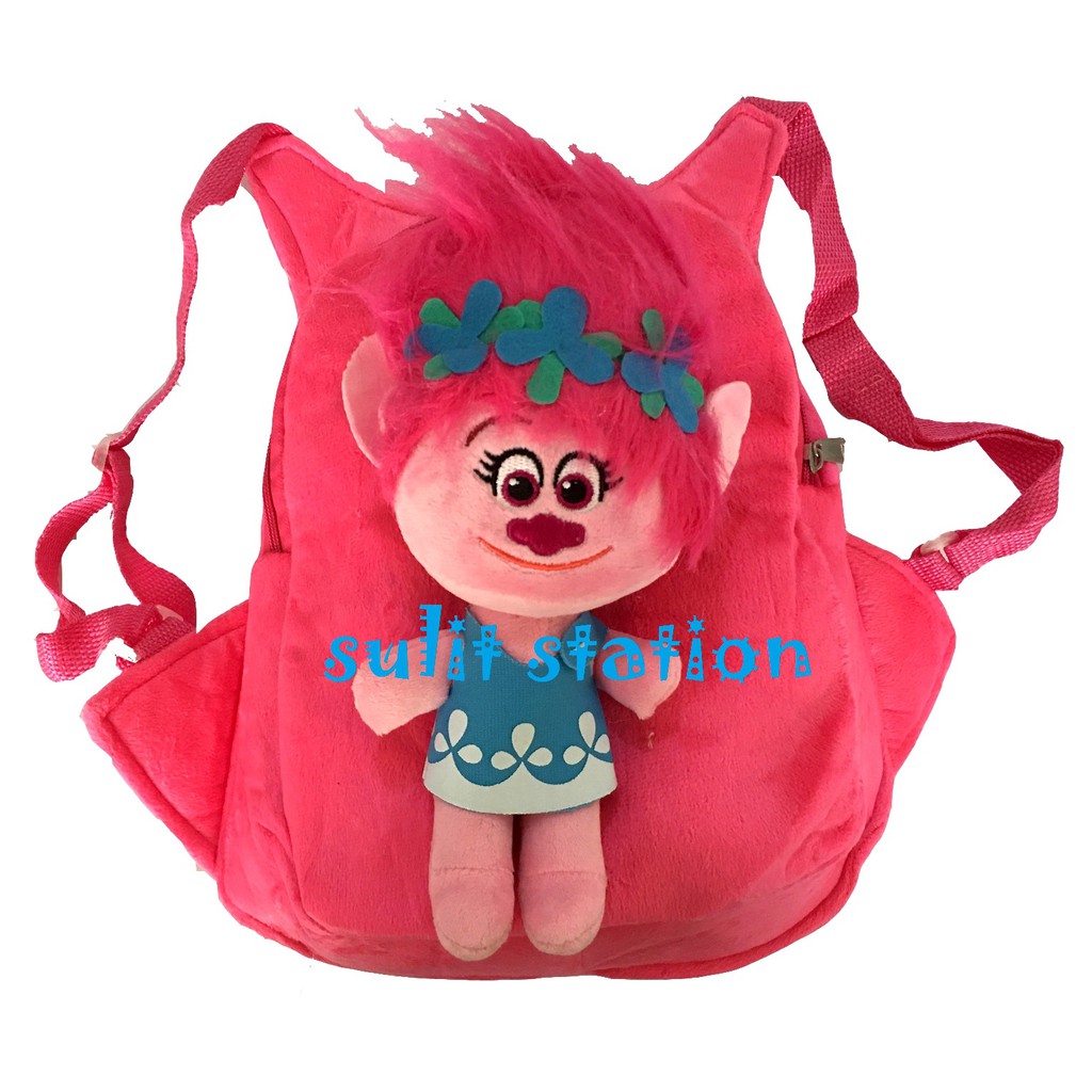 TROLLS POPPY STUFF PLUSH 3D BACKPACK TOY KIDS BAG | Shopee Philippines