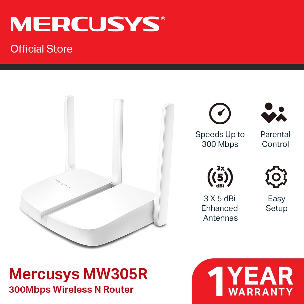 MERCUSYS MW305R N300 300Mbps Wireless N Router WiFi Router Home Office ...