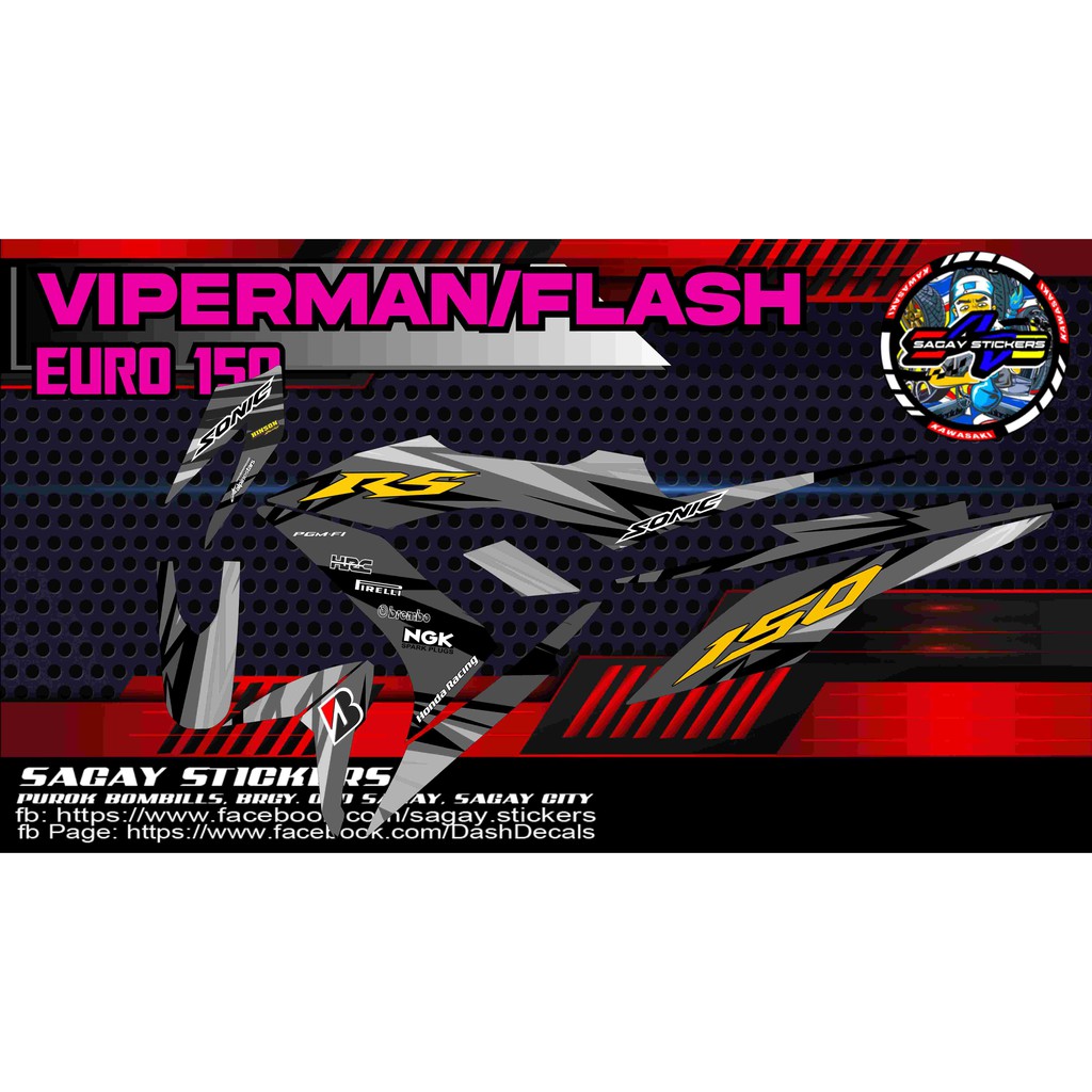 Euro Flash / Viperman 150 DECALS FREE MAGS STICKER | Shopee Philippines
